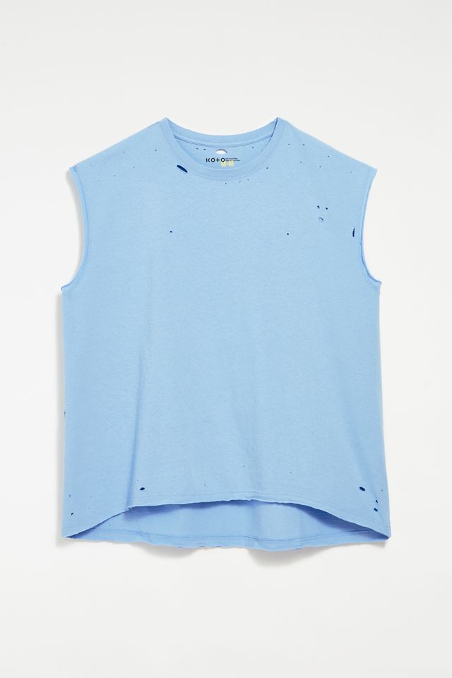 Destructed Oversized Muscle Tee | Urban Outfitters