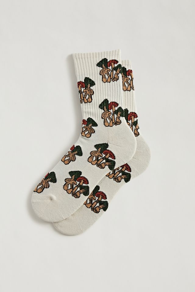 Mushroom Icon Crew Sock | Urban Outfitters