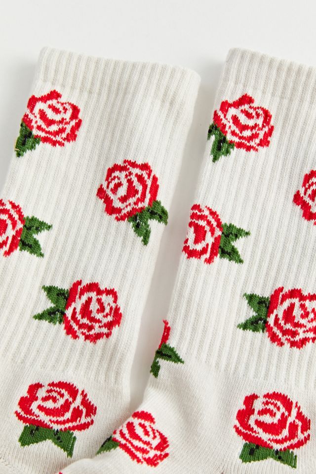 Rose Icon Crew Sock | Urban Outfitters