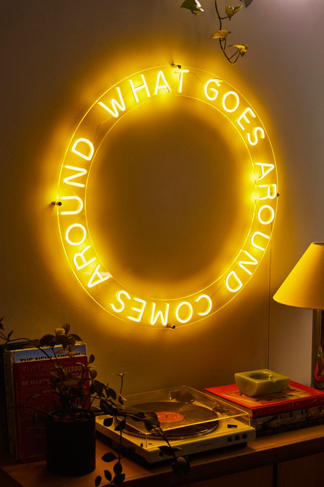 What Goes Around Neon Sign | Urban Outfitters