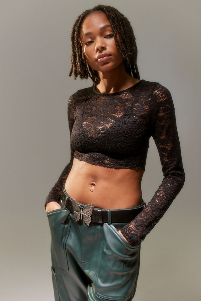 UO Danica Lace Sheer Long Sleeve Top | Urban Outfitters Canada UO Danica Lace Sheer Long Sleeve Top | Urban Outfitters Canada