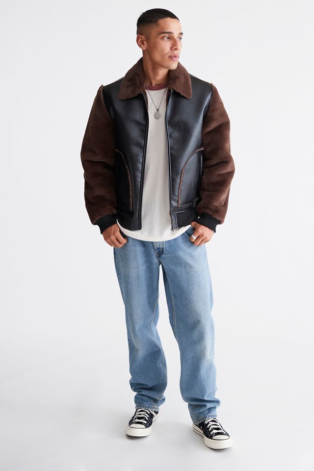 Native Youth Hodge Faux Fur Leather Jacket | Urban Outfitters