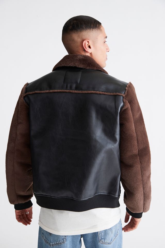 Native Youth Hodge Faux Fur Leather Jacket | Urban Outfitters