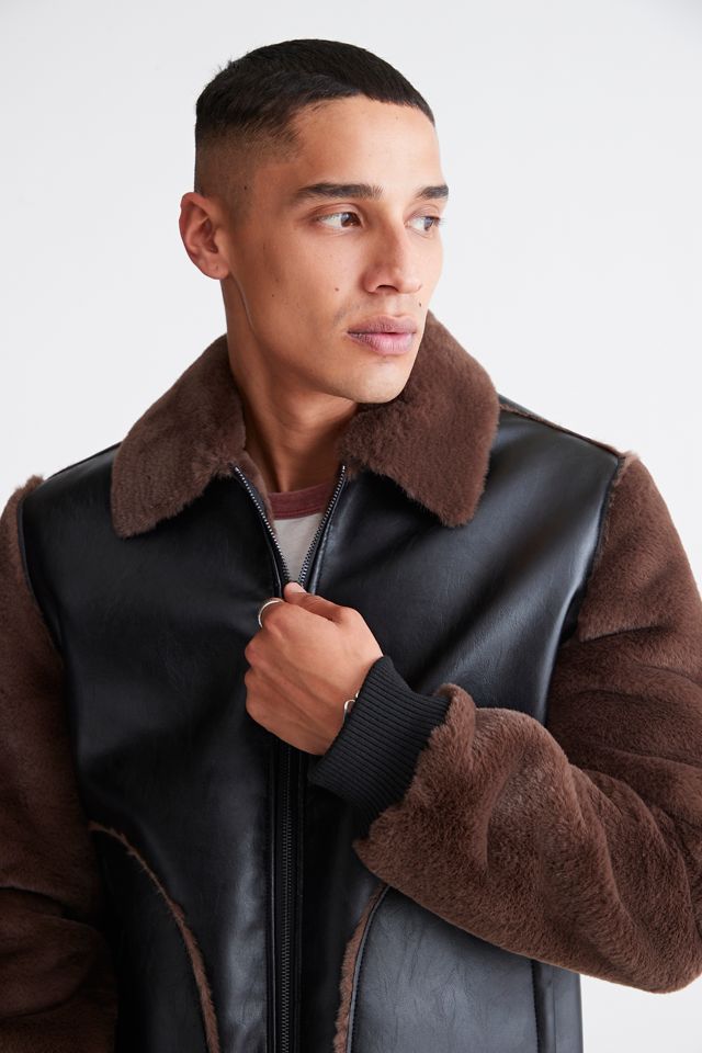 Native Youth Hodge Faux Fur Leather Jacket | Urban Outfitters