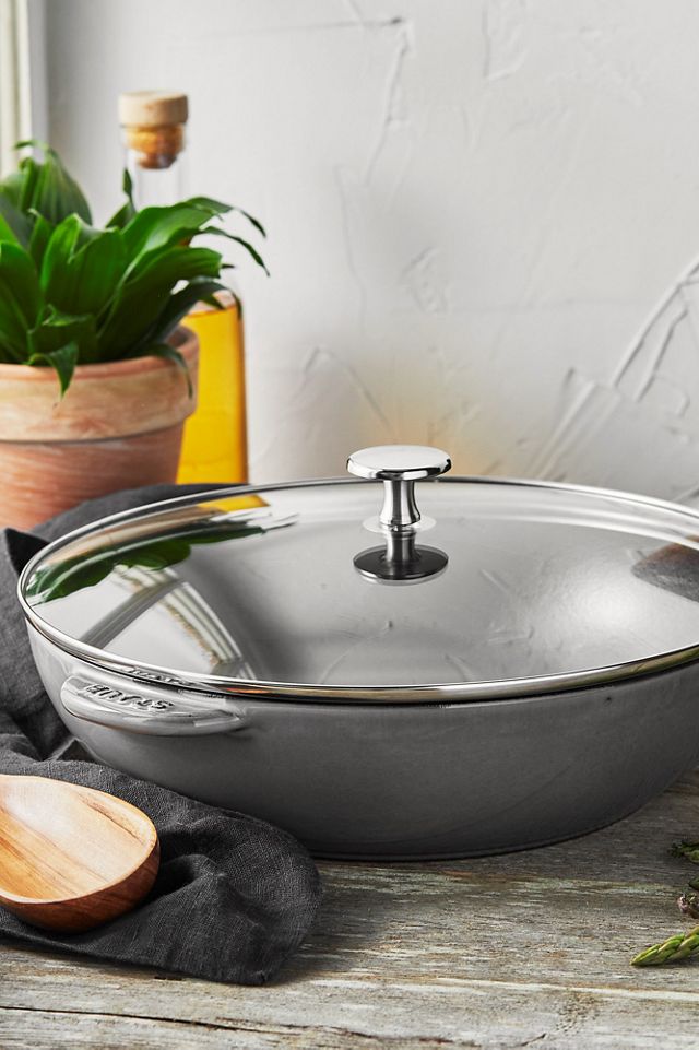 Staub Cast Iron 10-inch Daily Pan with Glass Lid | Urban Outfitters