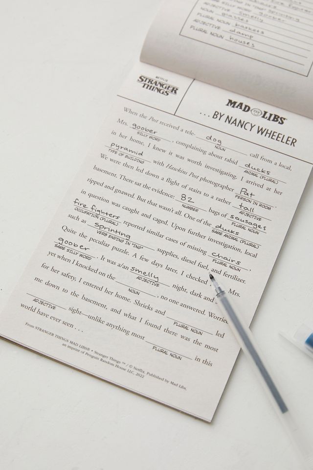 Stranger Things Mad Libs: World's Greatest Word Game By Gabriella ...