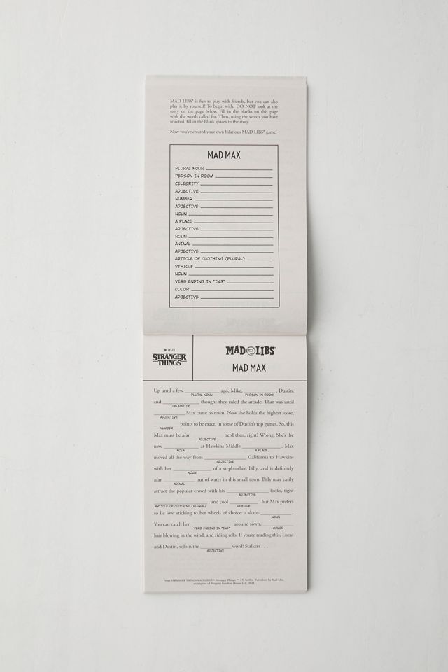 Stranger Things Mad Libs: World's Greatest Word Game By Gabriella ...