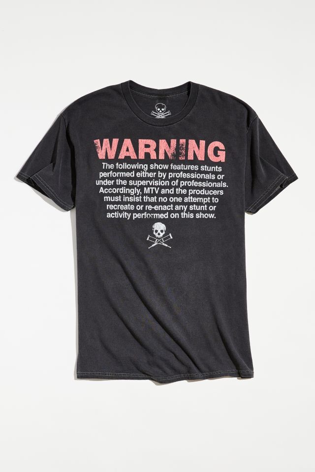 MTV Jackass Warning Tee | Urban Outfitters