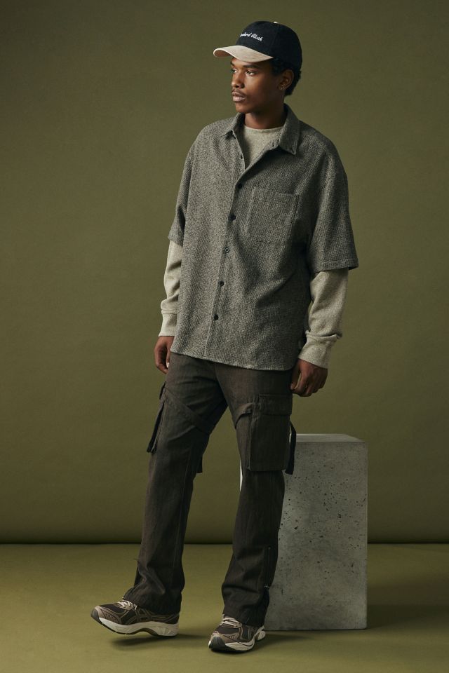 Standard Cloth Herringbone Twill Flared Cargo Pant | Urban Outfitters