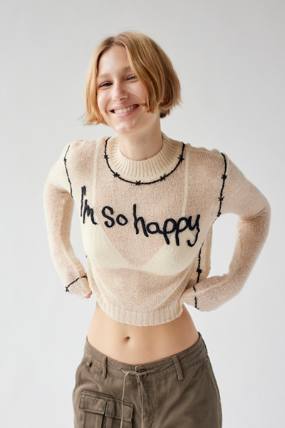 House Of Sunny I’m So Happy Second Skin Sweater | Urban Outfitters