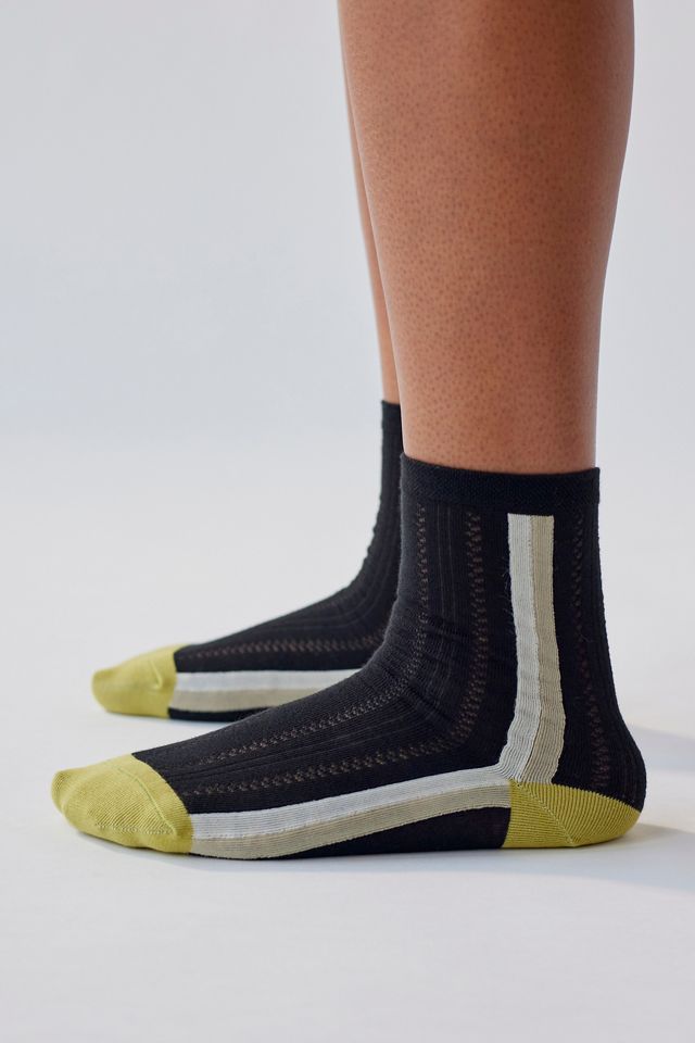 Striped Openwork Knit Sock | Urban Outfitters