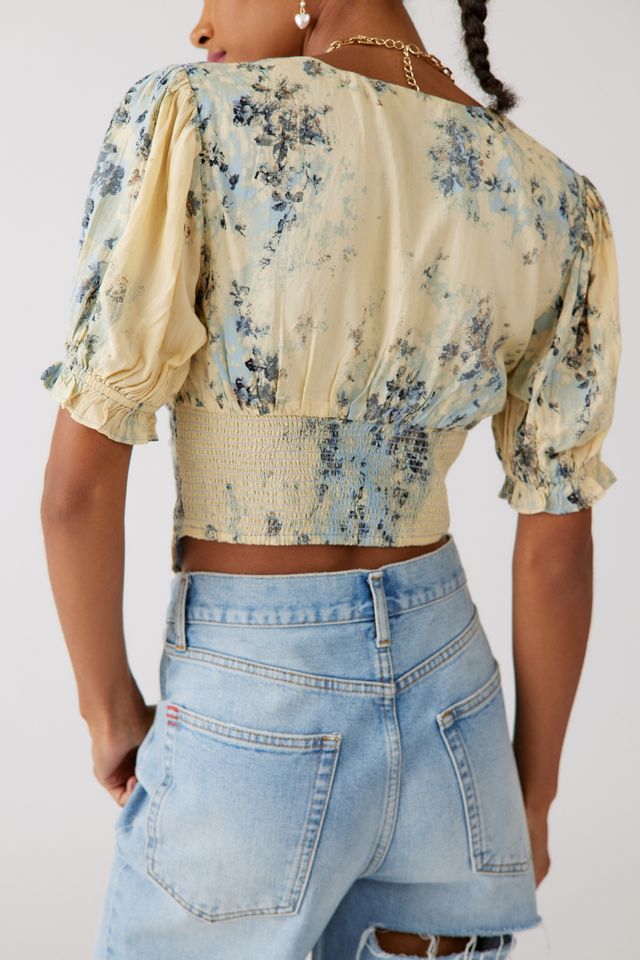 UO Kyra Ruched Blouse | Urban Outfitters