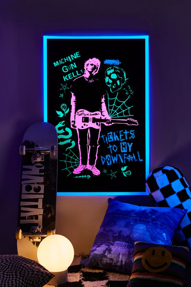Machine Gun Kelly Tickets To My Downfall Blacklight Poster | Urban ...