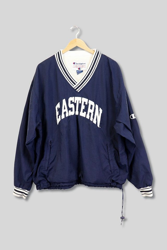 Vintage Champion EIU Eastern Spellout V Neck Warm Jacket | Urban Outfitters