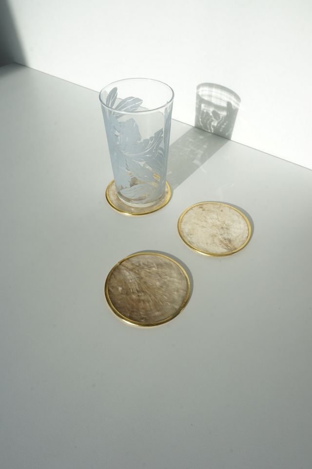 Vintage Capiz Shell Coasters | Urban Outfitters