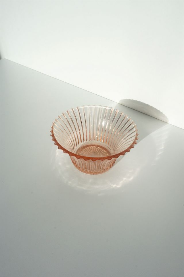 Vintage Flared Pink Glass Dish | Urban Outfitters