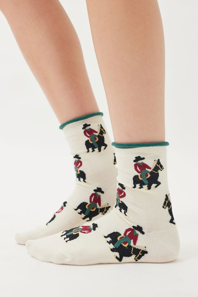 Hansel From Basel Curly McLain Cowboy Crew Sock | Urban Outfitters