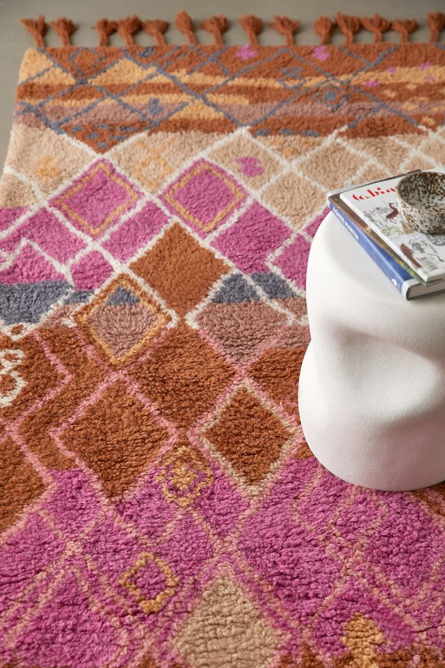 Abstract Diamond Shag Rug | Urban Outfitters