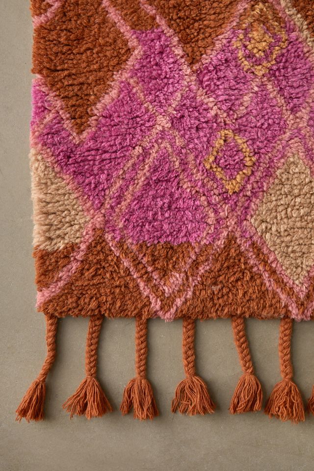 Abstract Diamond Shag Rug | Urban Outfitters