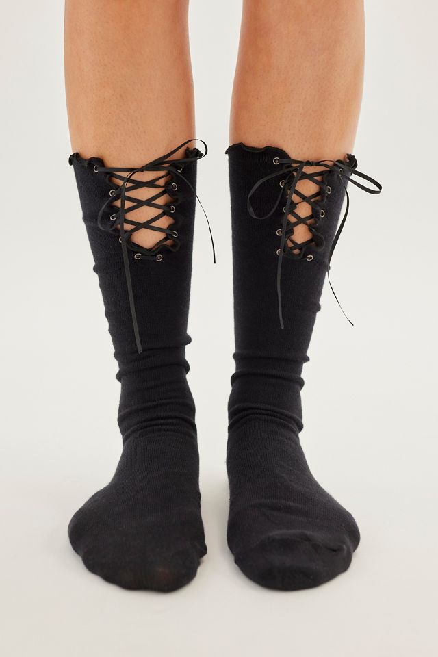 Lace-Up Knee-High Sock | Urban Outfitters