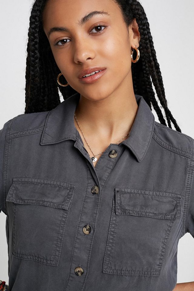 UO Victoria Utility Romper | Urban Outfitters