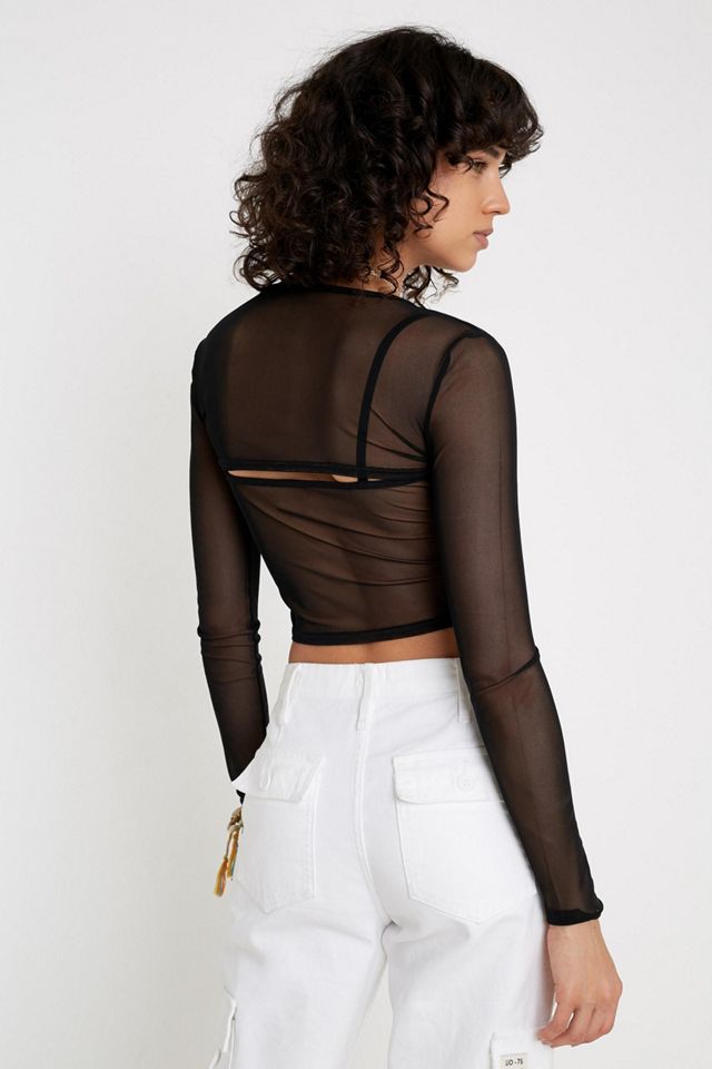 UO Layered Mesh Long Sleeve Top | Urban Outfitters