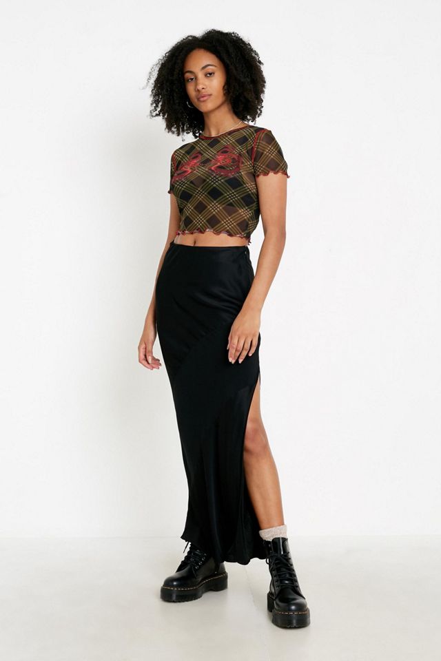 UO Dragon Check Mesh Top | Urban Outfitters