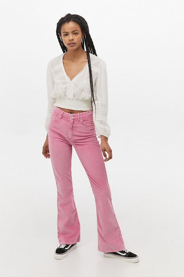BDG Pink Corduroy Flare Pant | Urban Outfitters BDG Pink Corduroy Flare Pant | Urban Outfitters