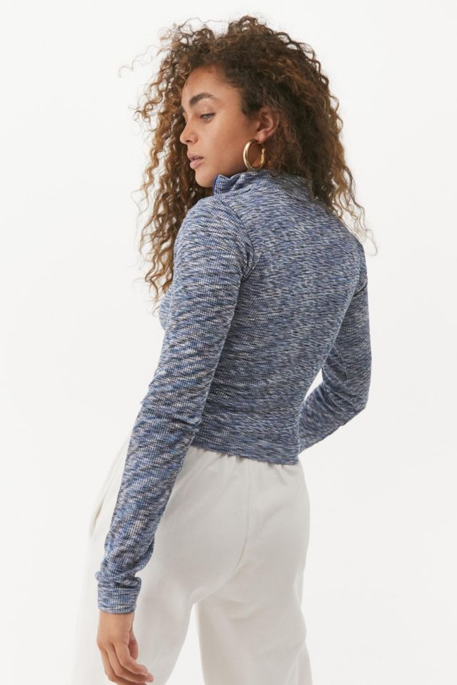 Uo Spacedye Funnel Neck Top Urban Outfitters