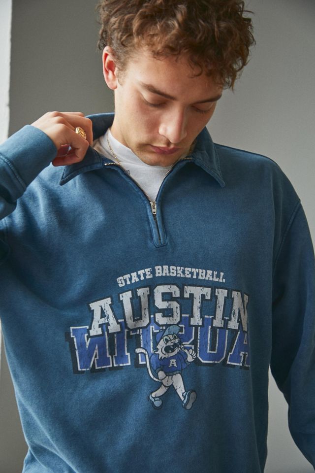 UO Austin Quarter-Zip Rugby Sweatshirt | Urban Outfitters