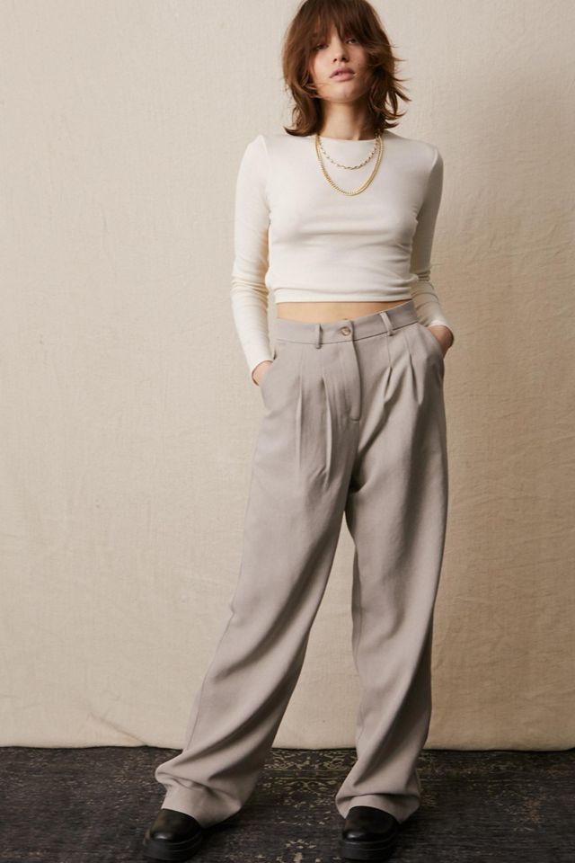 UO Erica Twill Puddle Pant | Urban Outfitters