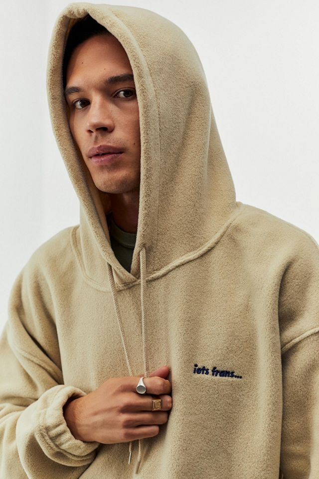 iets frans... Ecru Fleece Hoodie Sweatshirt | Urban Outfitters iets frans... Ecru Fleece Hoodie Sweatshirt | Urban Outfitters
