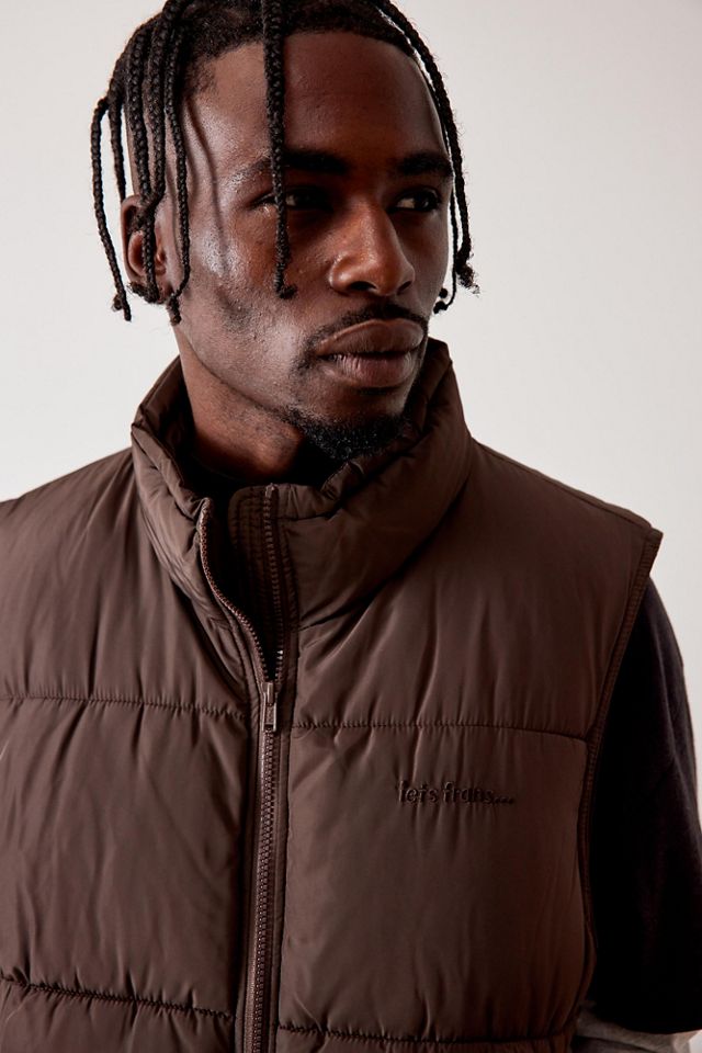 iets frans... Brown Puffer Vest | Urban Outfitters