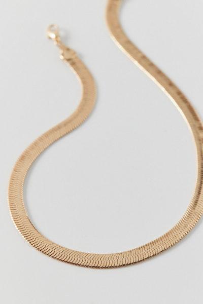 18K Gold-Plated Snake Chain Necklace | Urban Outfitters