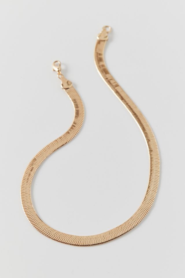 18K Gold-Plated Snake Chain Necklace | Urban Outfitters