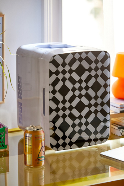 Cooluli Infinity 10L Checkered Black Mini Fridge | Urban Outfitters