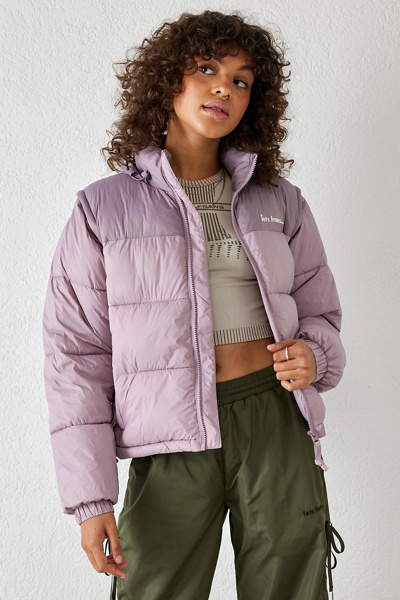 Iets Frans . Recycled Technical Zip-off Sleeve Puffer Jacket In Purple ...