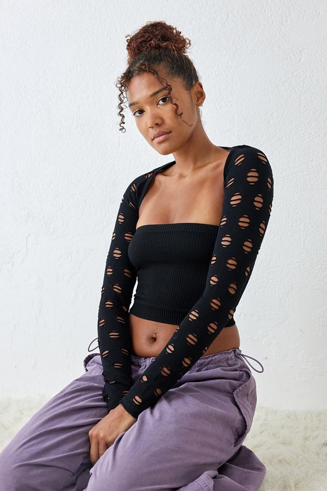 Out From Under Seamless Slashed Sleeve Shrug | Urban Outfitters
