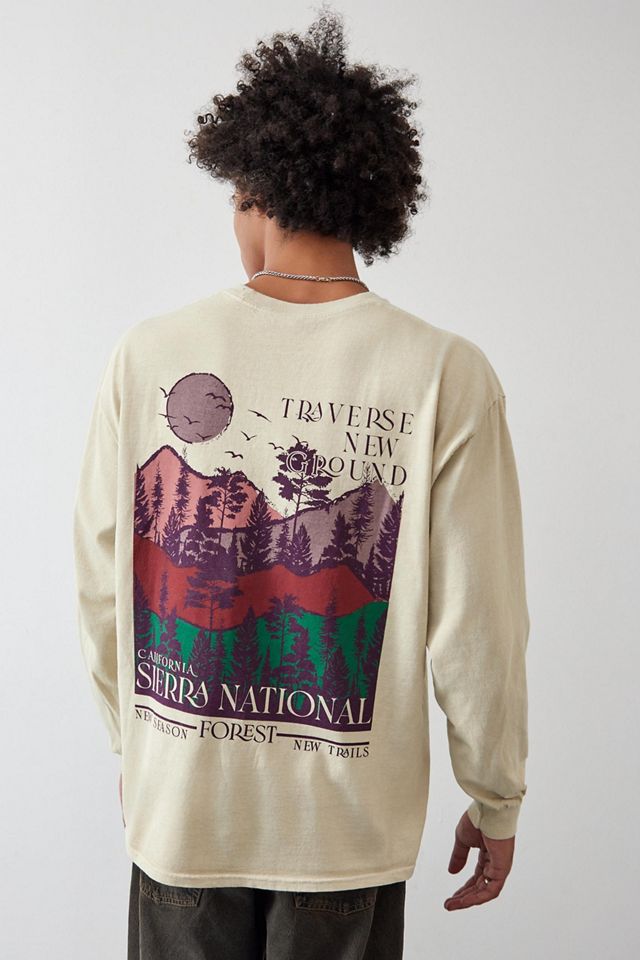 UO Ecru National Forest Long Sleeve Tee | Urban Outfitters