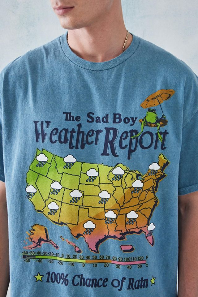 UO Blue Weather Report Tee | Urban Outfitters
