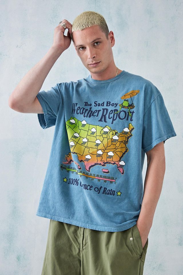 UO Blue Weather Report Tee | Urban Outfitters