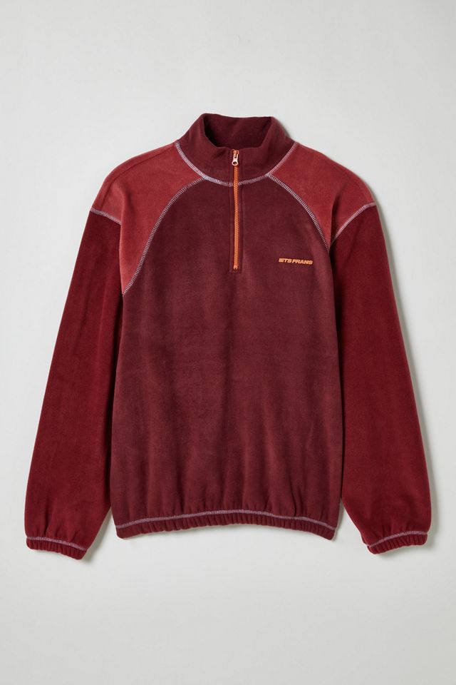 iets frans… Paneled Fleece Partial Zip Sweatshirt | Urban Outfitters