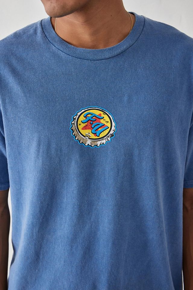 UO Blue FU Bottle Cap Tee | Urban Outfitters