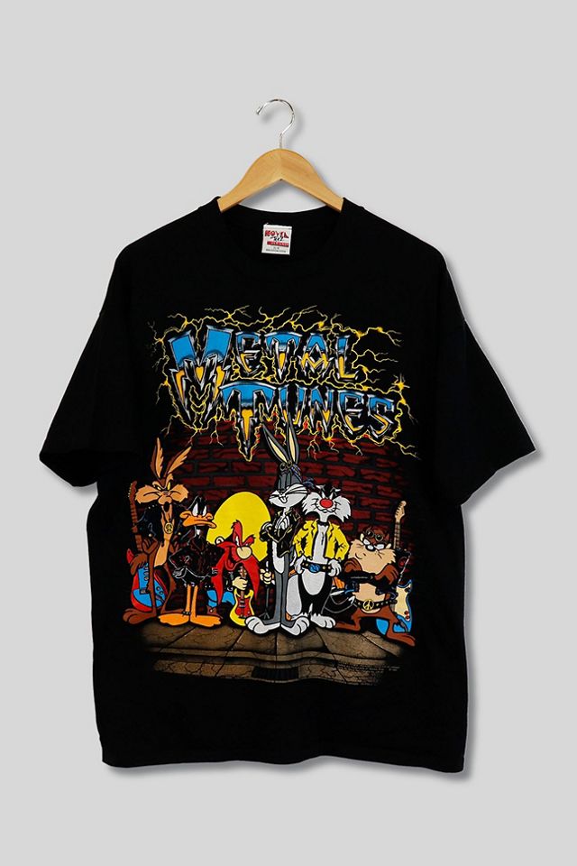 Vintage 1993 Looney Tunes Metal Tunes Character T Shirt | Urban Outfitters