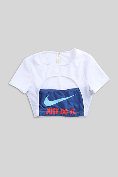 Frankie Collective Rework Nike Mesh Cut Out Tee 015 | Urban Outfitters