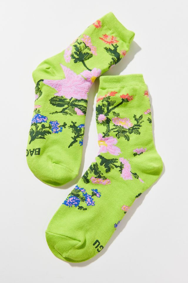 BAGGU Lime Rose Crew Sock | Urban Outfitters