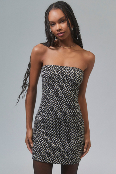 UO Kristy Printed Tube Dress | Urban Outfitters