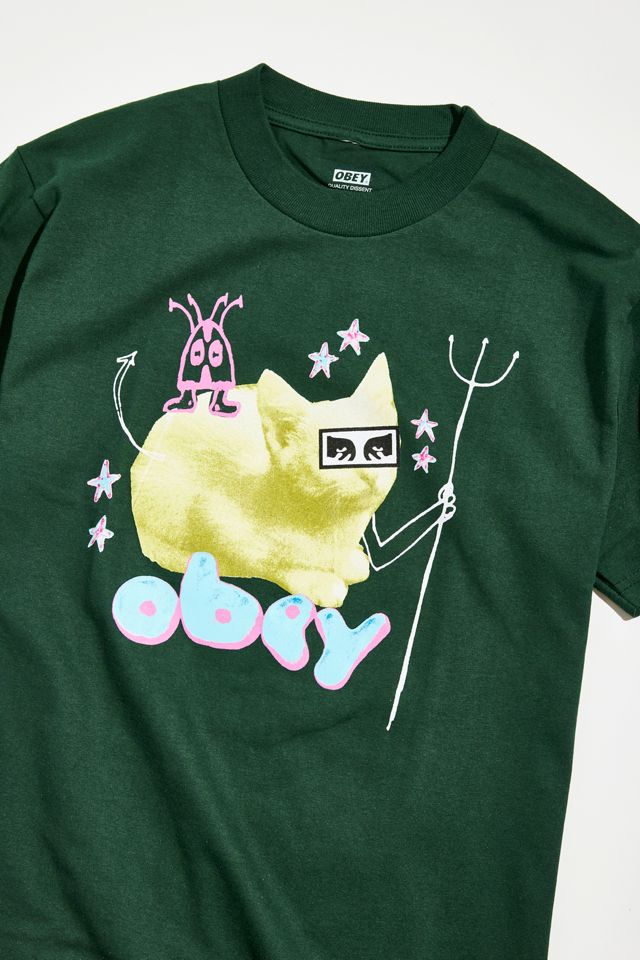 OBEY Cat Tee | Urban Outfitters
