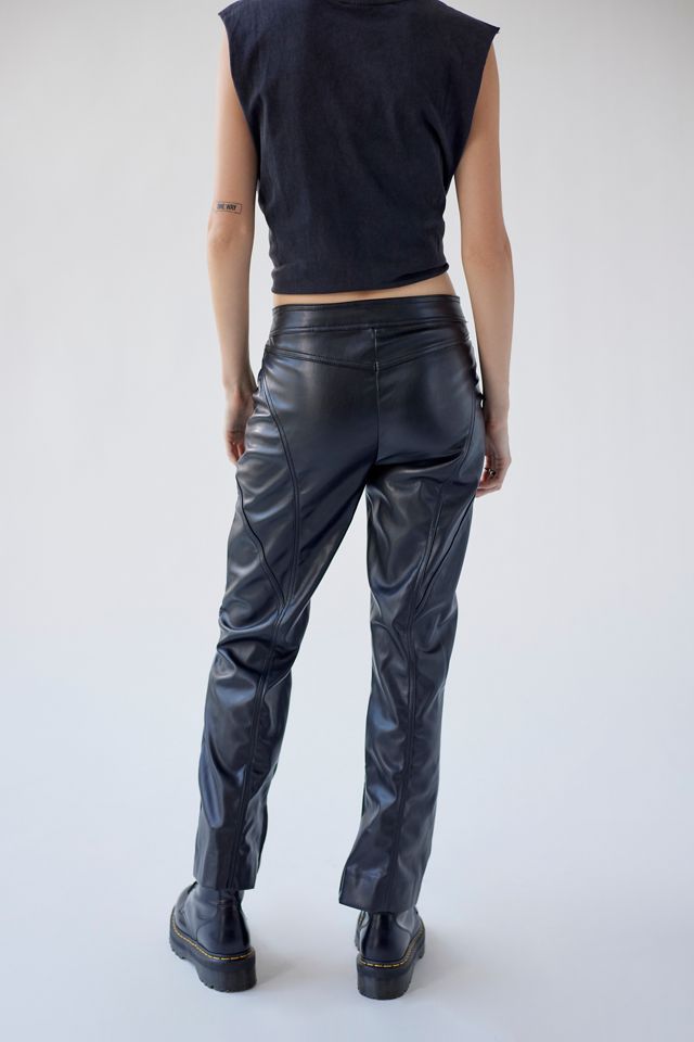 UO Olivia Faux Leather Zipper Pant | Urban Outfitters