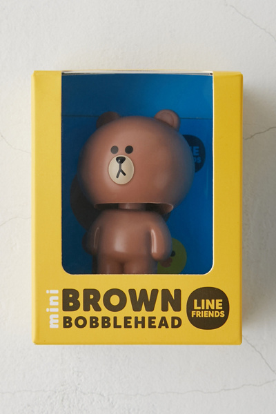 Line Friends Mini Brown Bobblehead By Line Friends Inc | Urban Outfitters